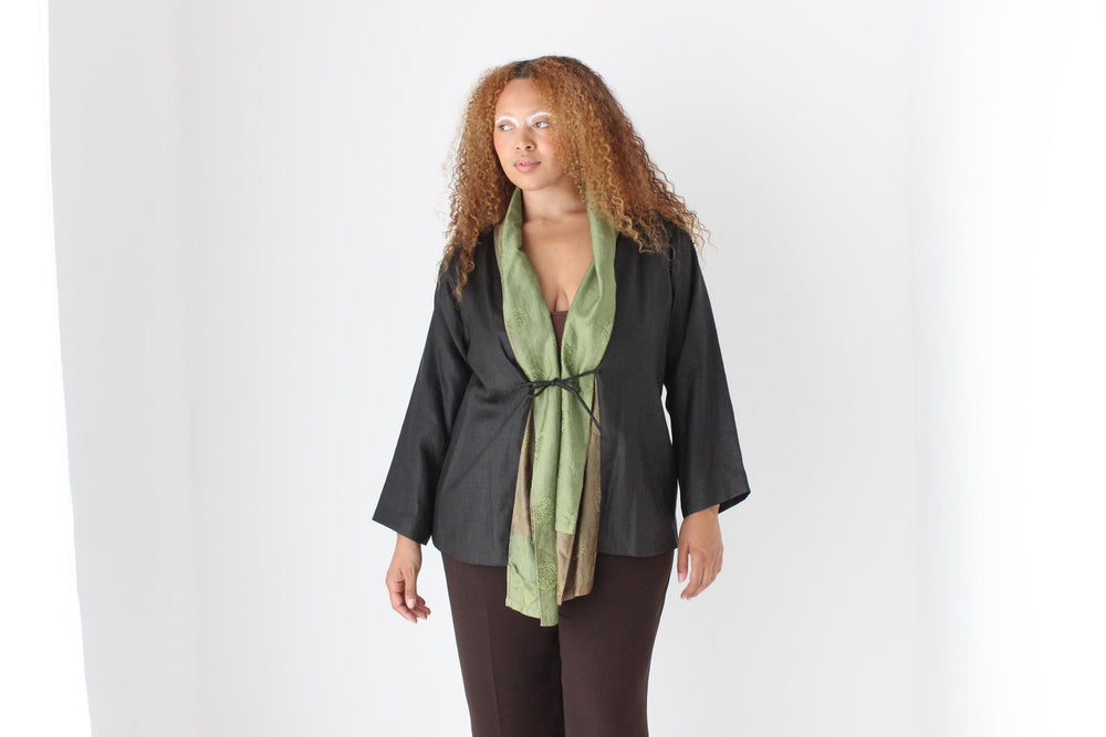 90s Layered Kimono Robe Top