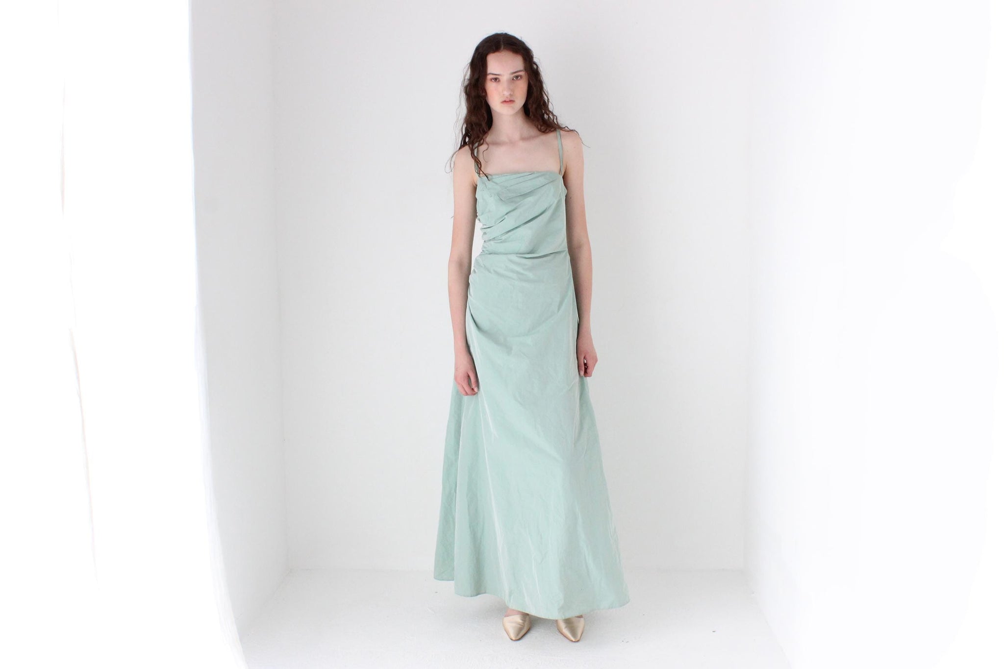 FRENCH COLLECTION Y2K Holographic Shimmer Nylon Parachute Futuristic F