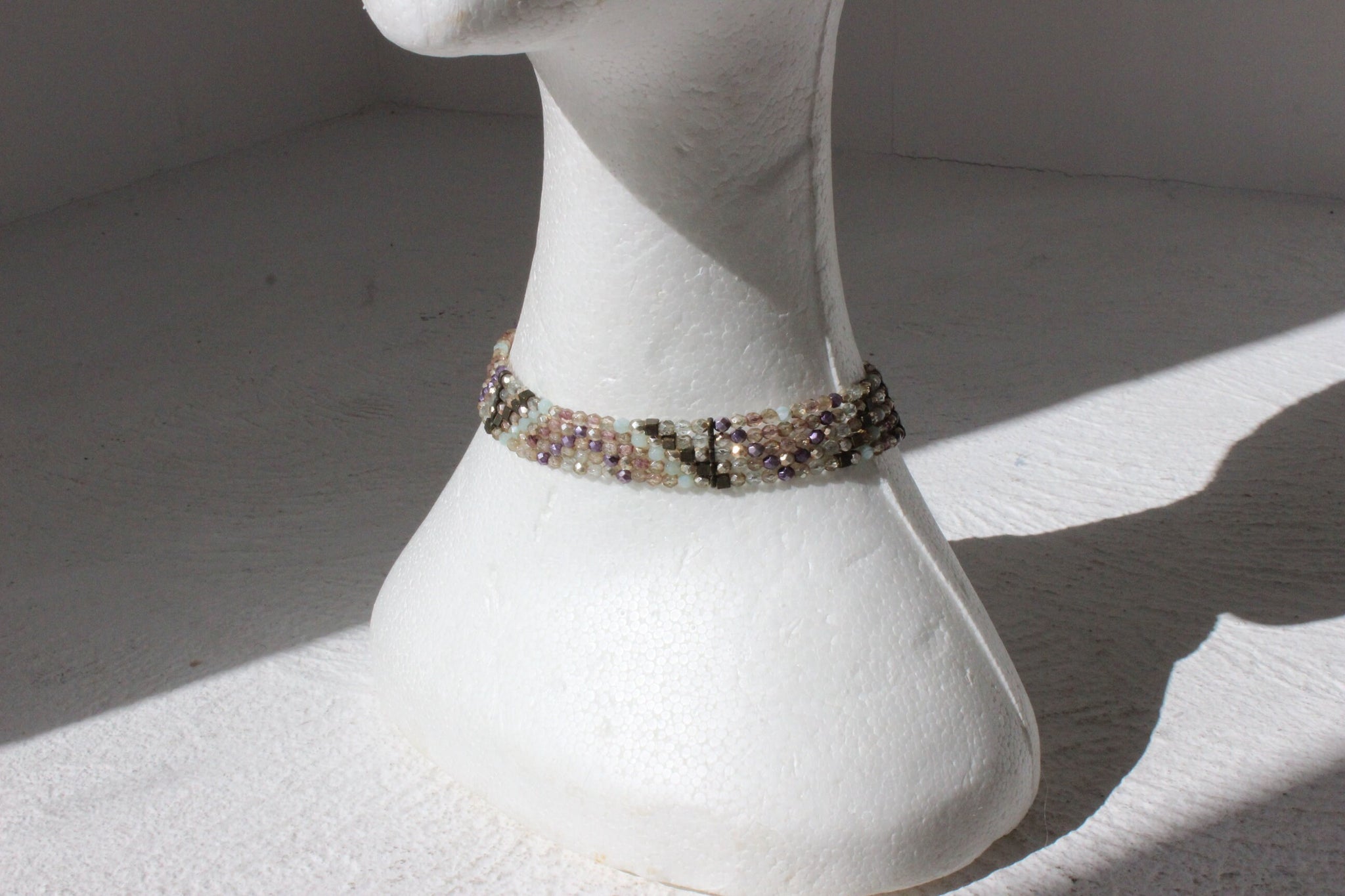 BALLETCORE 90s Pastel Beaded Choker Necklace